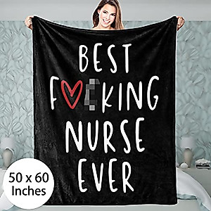 ukebobo Flannel Blanket – Gift for Nurse, Personalized Fleece Blanket for Birthday, Anniversary, Holiday, Valentine’s Day – 1 Sheet(fuk 13)