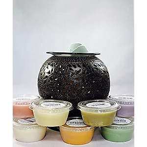 Scented Wax Melts Variety Pack - Hand Poured Natural Soy Candle Wax Melts for Warmers, 6 Resealable Cups (2.2 Ounces Each, 13.2 Ounces Total),Up to 40 Hours of Scent Throw Per Quarter Cup (Sweets)