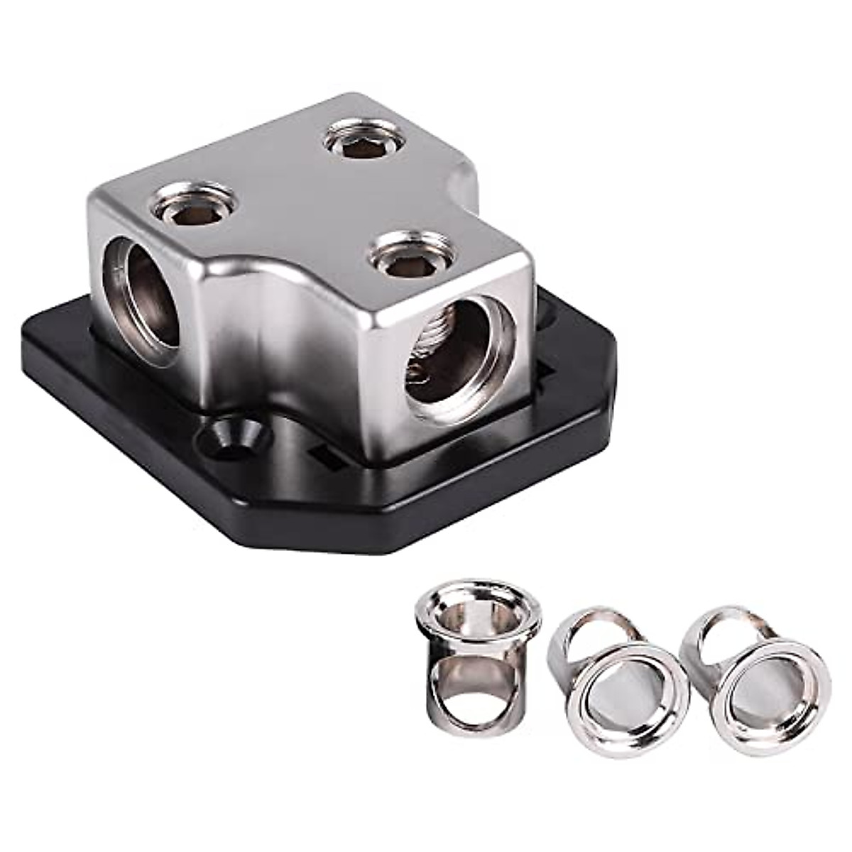 Skar Audio x1 0/4 Gauge Input to x2 0/4 Gauge Outputs Power Distribution Block (SK-DIST-BLK3)