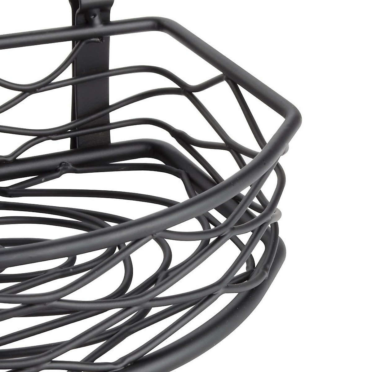 American Metalcraft SRBNB1 Semi-Round Wire Birdnest Condiment Rack Holder, Wrought Iron, Black