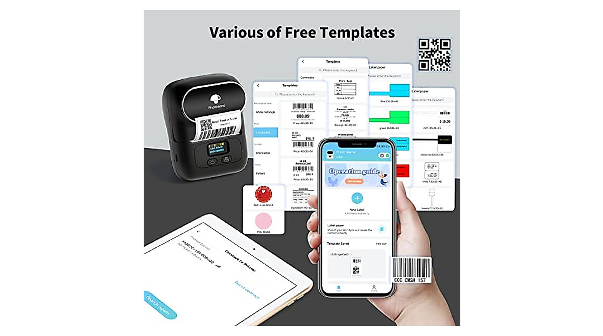 Phomemo M110 Portable Bluetooth Thermal Label Printer