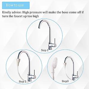 Sink Spray Rubber Hose, Sink Hose Attachment for Faucet Portable Sink Hose Faucet Sprayer, Shampoo Sprayer for Dog, Pets, Bathing Baby, Washing Hair, Rinsing Vegetables (For sink)