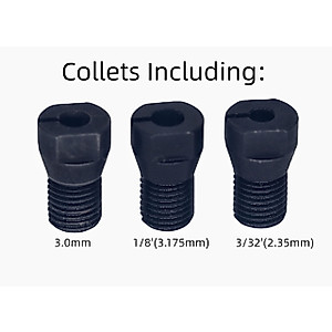 Jrealmer JAG-095S Elbow 95° with 1/8"(3.175mm),3mm,3/32"(2.35mm) Collet Powerful And Fast Speed Right Angle Pencil Die Grinder New Generation Gear Model