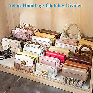 Marte Vanci Clear Acrylic File Sorter, Sturdy Desk File Organizer Shelf Book Holder Purse Handbag Clutch Divider File Folder Rack for Letter Cookbooks Home Office Kitchen Supplies 4 Sections (2 Pcs)