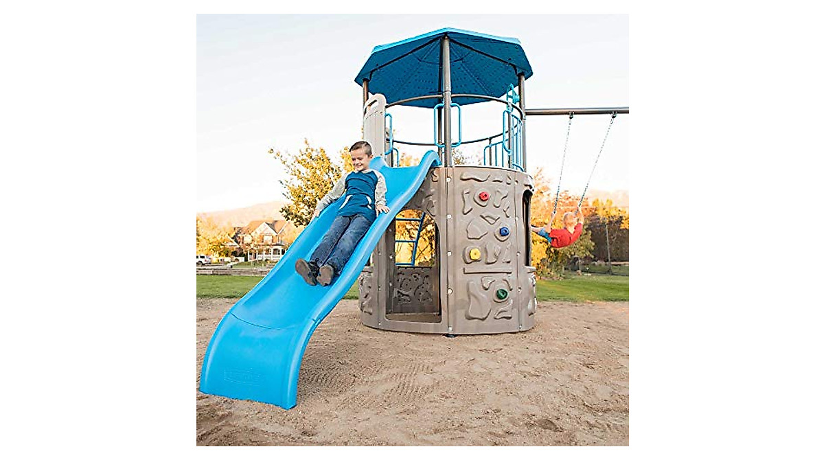 Lifetime Adventure Tower Swing Set in Blue — Durable Outdoor Playset