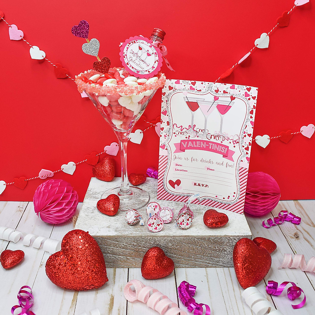 Gal Pal Girlfriend Galentine Valentine Party Favor Sticker Labels for Women, 40 2" Party Circle Stickers by AmandaCreation, Great for Classroom Valentines, Envelope Seals, Gifts & Treats