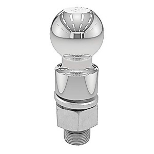 CURT 40035 Chrome Trailer Hitch Ball, 10,000 lbs, 2-Inch Rise, 2-5/16-Inch Diameter, 1-1/4 x 2-5/8-Inch Shank