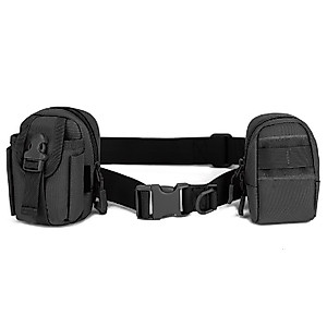 ArcEnCiel Airsoft Belt Tactical Military Battle Combat Utility Paintball Carrier (Black)