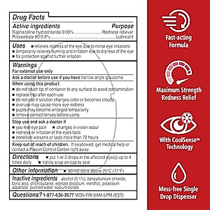 Rohto Max Strength Eye Drops – Lubricating and Cooling relief for Redness and Dry Eyes