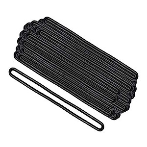 Mini Skater 6.7 inch/17cm Premium Plastic luggage Tag Loop Travel Bag Identification Tag PVC Name ID Card Worm Loop Strap for Luggage Bag ID Tag (Black,50Pcs)
