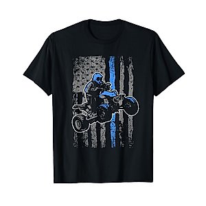 American Flag Four Wheeler Quad Men ATV Riding Gift T-Shirt
