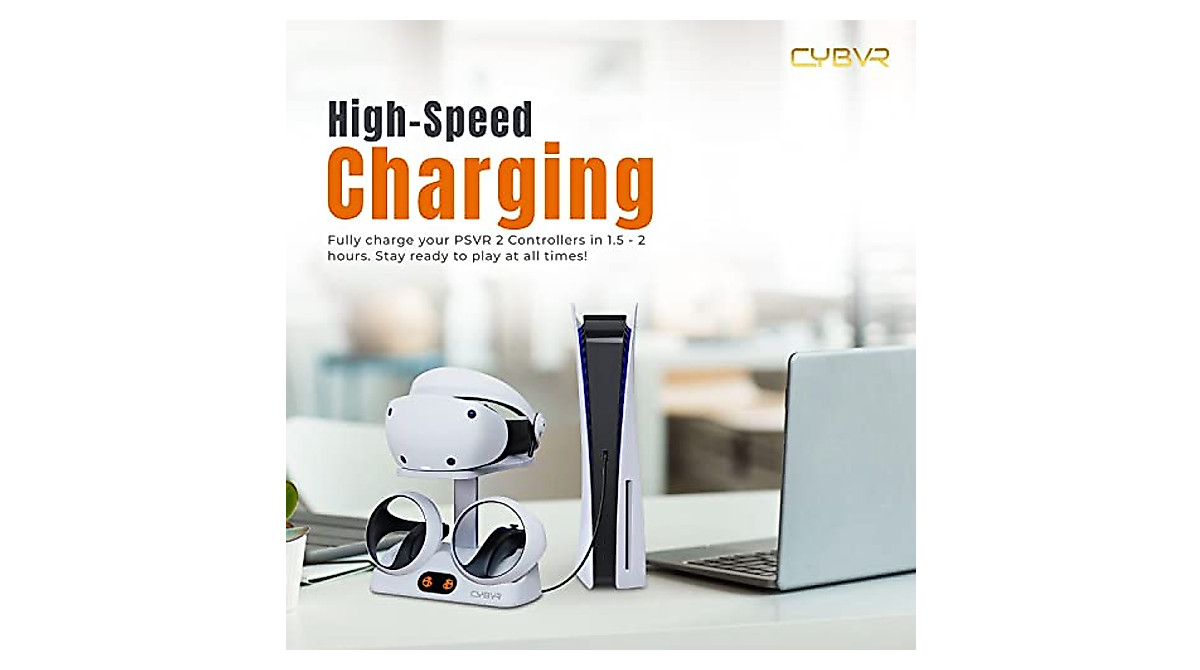 Fast Charging CYBVR Station for PS VR2 Headsets