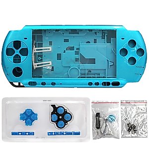 OSTENT Full Housing Shell Faceplate Case Repair Replacement for Sony PSP 3000 Console Color Blue