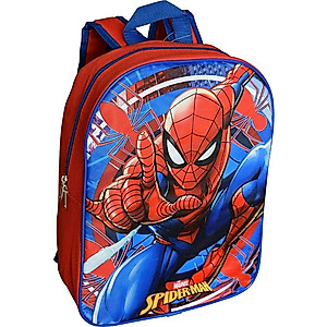 Ruz Spiderman 15" School Bag Backpack (Red-Blue)