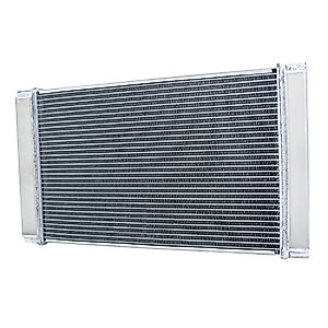 OzCoolingParts 3 Row Core All Aluminum Radiator + 10" Fan w/Louver Shroud + Thermostat/Relay Wire Kit for 1983-1991 1990 Porsche 944 S2 2.5L 2.7L 3.0L l4 MT