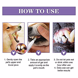 3Pcs Pet Oral Repair Gel, Pet Oral Restoration Whitening Gel, Pet Teeth Care Gel Cleaner Teeth & Fresher Breath, Without Brushing, for Dogs & Cats