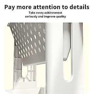 Mobile Bookshelf with Wheels, 5 Tier Multi-Functional Rolling Utility Cart with Pen Holder for Office, Dorm, Classroom, Kitchen, White*1pack