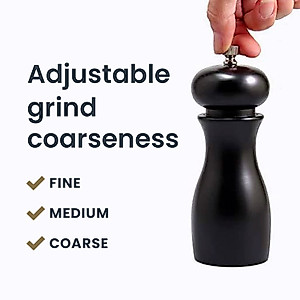 Olde Thompson 6 Caffe Wood Pepper Mill and Salt Shaker Set