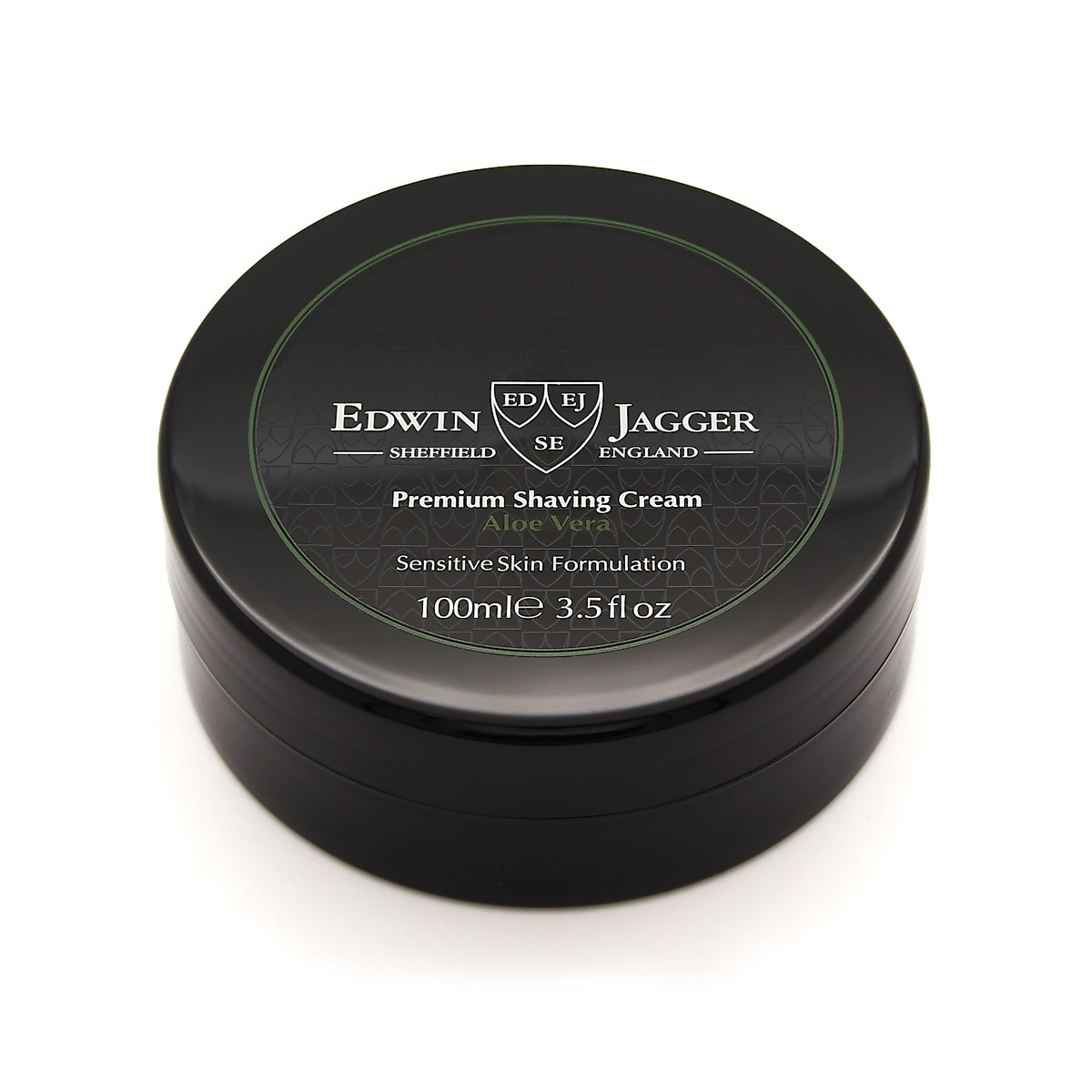 Edwin Jagger 99.9% Natural Premium Shaving Cream, 100ml Tub - Aloe Vera, 3.4-Ounce