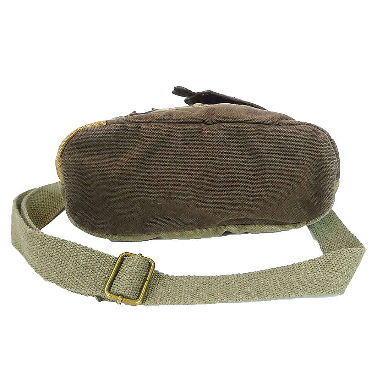 CHALA Patch Cross-Body Women Handbag, Olive Canvas Messenger Bag - Paw Print