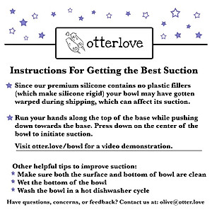 otterlove Silicone Baby Bowl & Spoon Set - Perfect for Baby Led Weaning - 100% Pure Platinum LFGB Silicone with NO Fillers