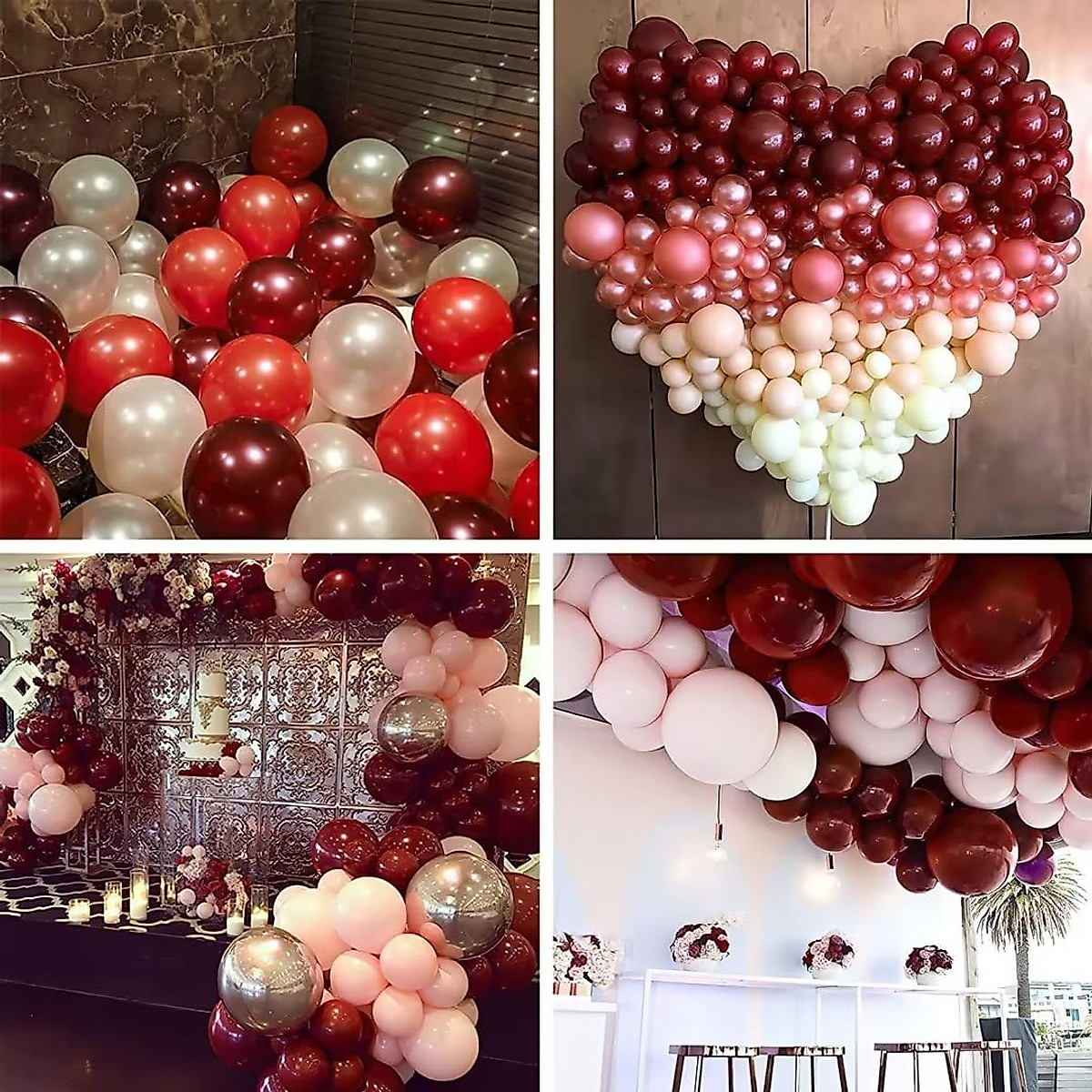 Balloon Decorating Strip Kit for Arch Garland with 2 Pcs Balloon Ribbon, 2 Pcs Tying Tool, 2 Ballon Flower Clip for Party Wedding Birthday Baby Shower DIY