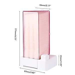 KLEOAD Automatic Cotton Pad Dispenser, Press Out Makeup Cotton Square Holder Dispenser Vanity Makeup Cotton Pads Organizer, Cosmetic Cotton Pad Organizer, Automatic Cotton Pad Holder