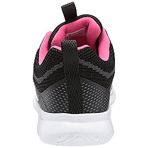 Propét Women's TravelBound Pixel Sneaker, Black/Pink, 10