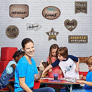 30Pcs Home Sweet Farmhouse Classroom Decoration Positive Sayings Accents Motivational Inspirational Signs Cutouts with Glue Point Dots for Bulletin Board Class Office Nursery Home Decor