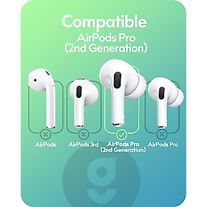 Gcioii 3 Pairs for AirPods Pro 2 Ear Hooks Covers [Added Storage Pouch] Anti-Slip Accessories Compatible with Apple AirPods Pro 2nd Generation (White)