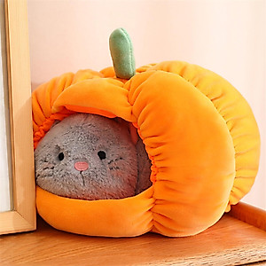 Keludu Halloween Plush Pillow Pumpkin with Dog - Creative Design | Soft Stuffed Animal