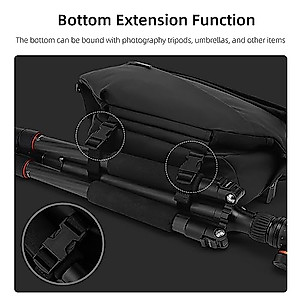 Wowzeesic Crossbody Bag Casual Daypack Quick Access, Expandable, Multipurpose Waterproof Chest Shoulder Backpack for Travel Work Outdoor (Black)