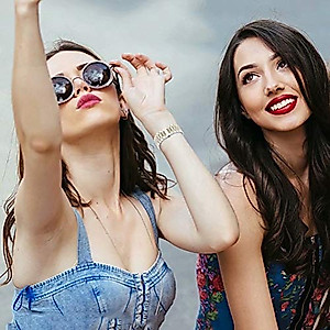 22mm Universal Two Tone Smart Watch Band Strap Solid 304 Stainless Steel in Silver and Gold Curved End