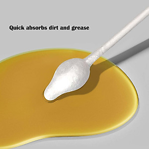 Fetizrin 110 Pcs Dog Ear Cleaner Cotton Buds for Dogs Cat Ear Cleaner Tool Gourd Shaped Swabs Cotton Sticks for Pet's Ear