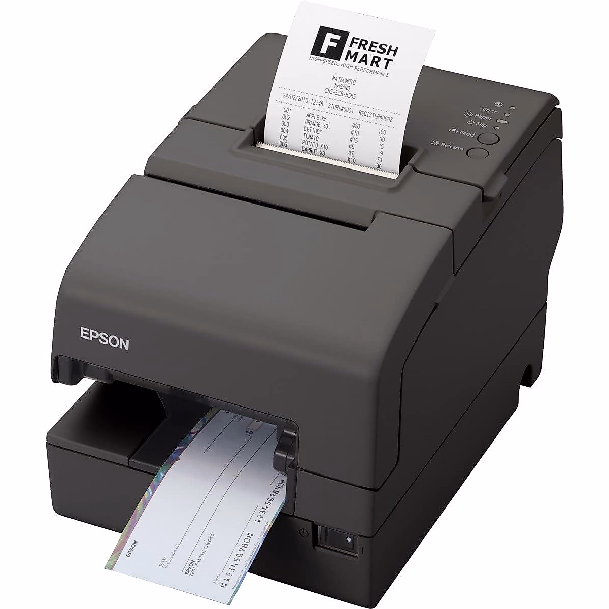 Epson TM-U675 Dot Matrix Receipt Slip and Validation Printer USB No Display Module or Hub Port Dark Gray No MICR No Auto-Cutte C31C283A8771