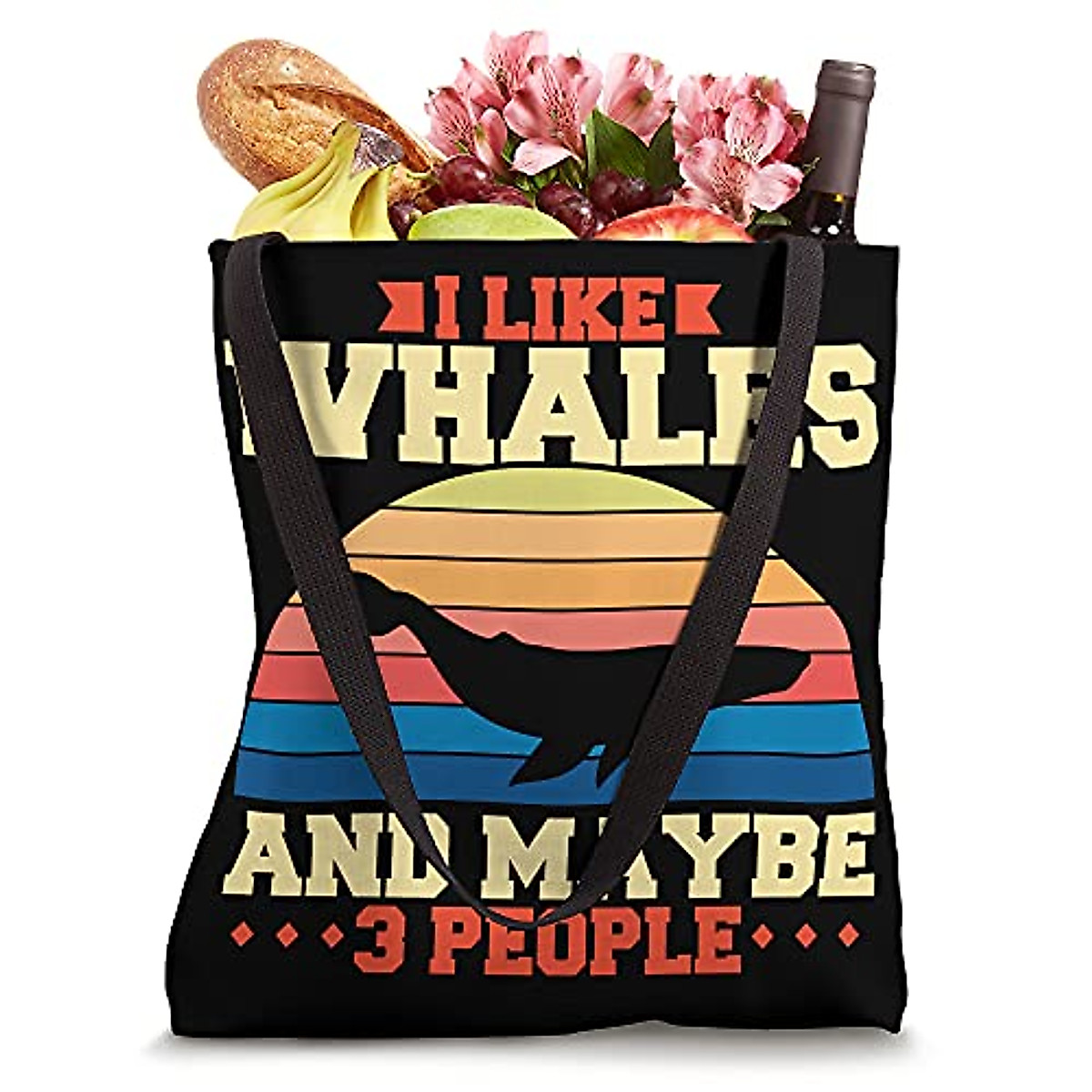 I like whales and maybe 3 people Tote Bag