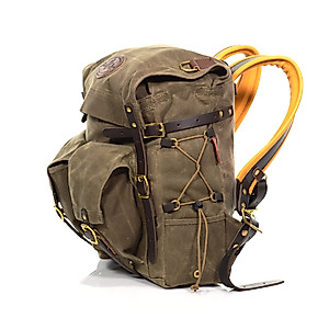 Frost River Isle Royale Bushcraft Backpack - Durable Waxed Canvas Outdoor Hiking Pack, 45 Liter, Field Tan