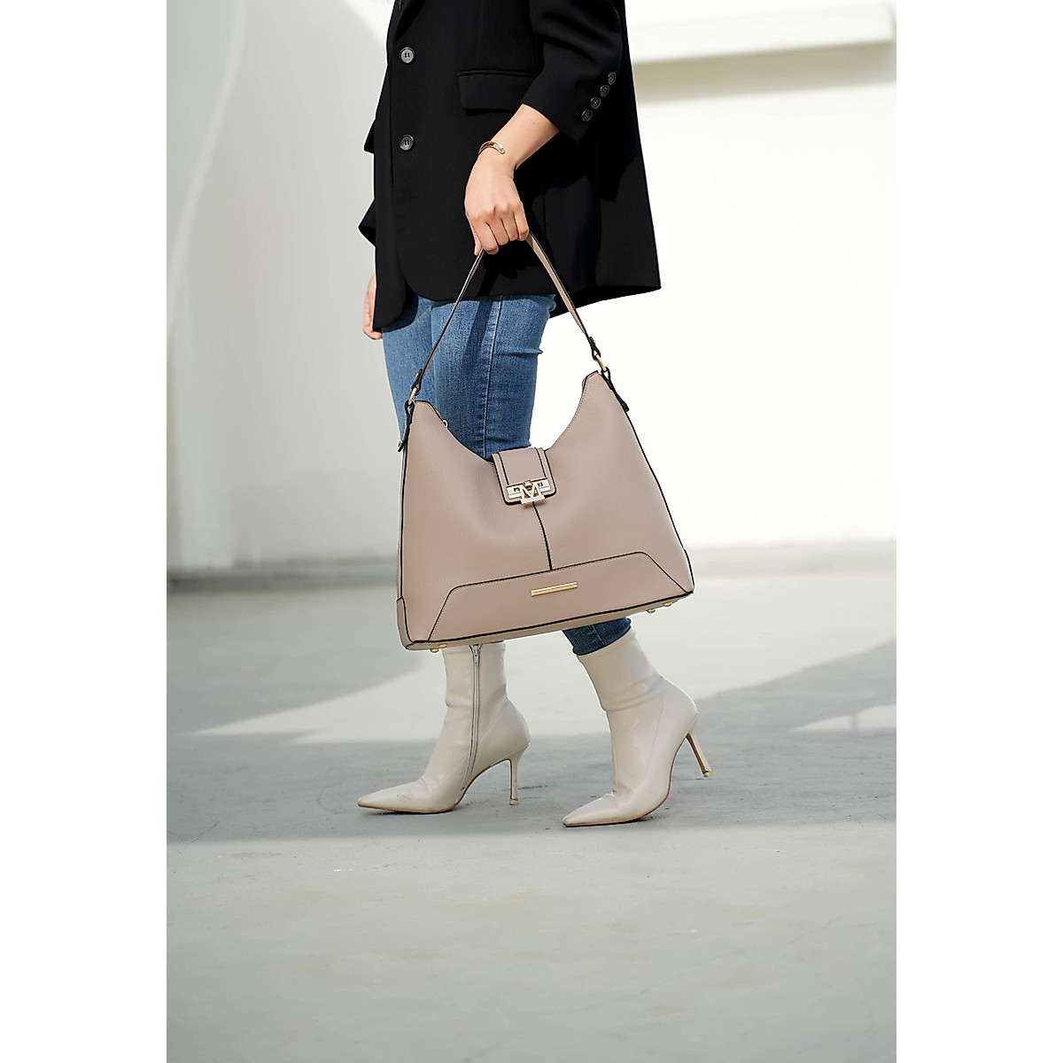 MKF Collection Hobo Bag for Women & Wristlet Wallet Set, Vegan Leather Handbag Purse Set, Shoulder bag by Mia k