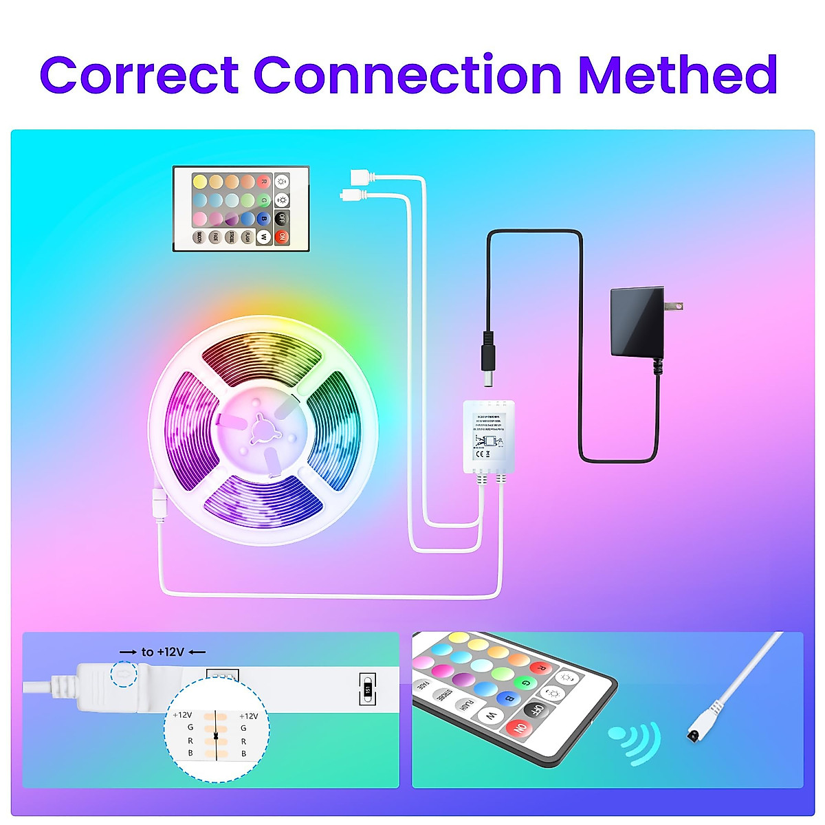 GUPUP 100 FT LED Strip Lights,Rope Lights,Bluetooth APP Control,Color Changing Light Strip,Lights sync with Music,para cuarto,LED Lights for Bedroom...