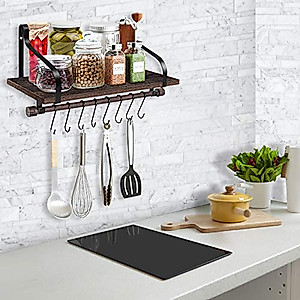 Floating Shelves Wall Mounted,100% Rustic Soild Wood Shelf Decor for Bathroom Bedroom Living Room Kitchen Office (Antique)