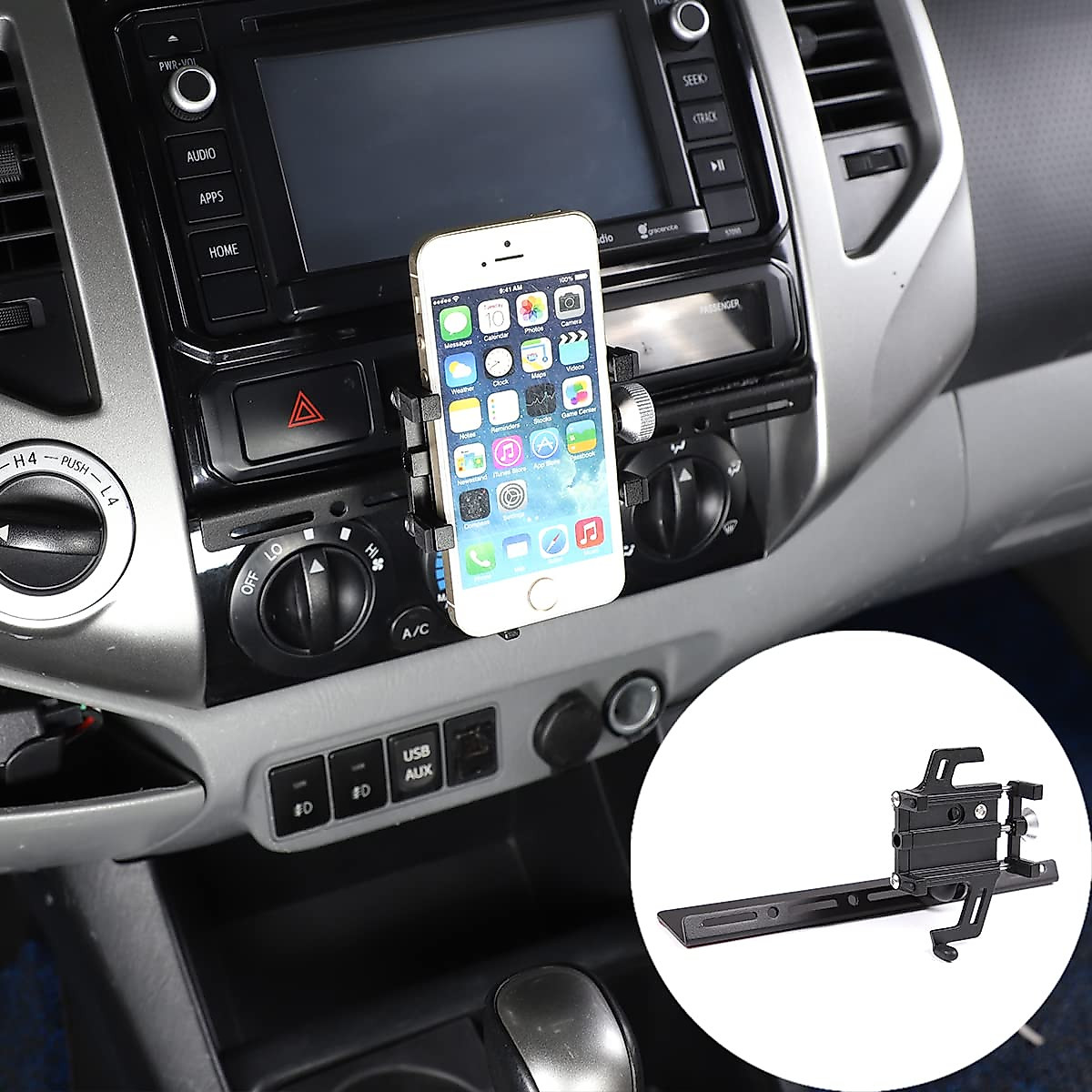 Dashboard Car Phone Holder Mount for 2011-2014 Toyota Tacoma Multifunctional Dash Panel Track, Practical Mobile Phone Navigation Stand Suitable for 4 to 7 inch Smartphones, Compatible with Tacoma