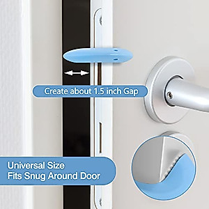 Roeoi Silicone Finger Pinch Guard (4 Pack). Baby Proof Door Pinch Guard and Door Slam Stopper.(Blue)