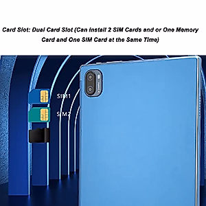 Tablet, 6GB 256GB for Android 11 10in Tablet Blue for Travel (US Plug)