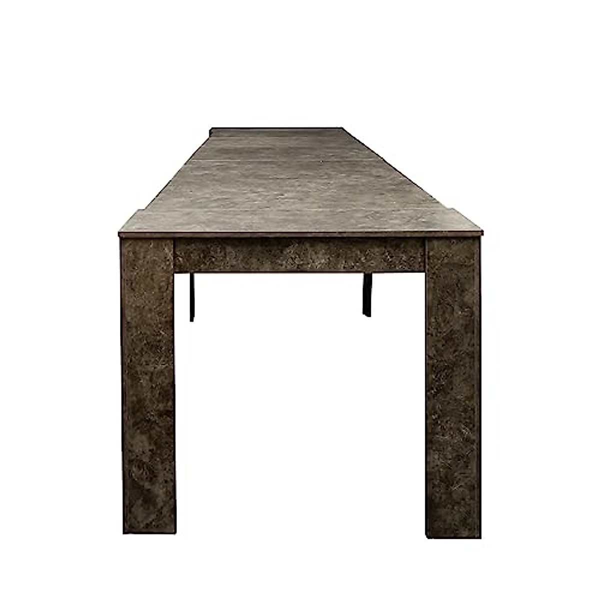 Pvillez Extendable Dining Table, 118.5" Modern Rectangular Extendable Table, Wooden Kitchen Table Dining Room Table, Long Desk Table Large Console Table Office Table for 6 8 10 12 People (Marble)