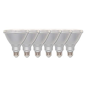 Westinghouse 5311020 5311000 15 (90-Watt Equivalent) PAR38 Flood Dimmable Bright White Indoor/Outdoor Energy Star, Medium Base (6-Pack) LED Light Bulb, 6 Count (Pack of 6), Clear, 6 Piece