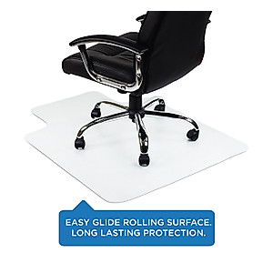 Mount-It! Clear Chair Mat for Carpet, Non-Slip Studded Office Chair Floor Protector, Heavy-Duty Non-Toxic PVC Material, Use in Home or Office, 47" x 35.5" (MI-7817A)