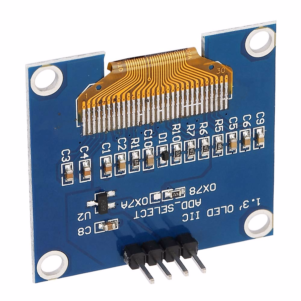 Omabeta 1pc 1.3 inch OLED Display Module 128X64 OLED LCD Display Screen with SSD1306 Driver for Raspberry Pi and Microcontroller