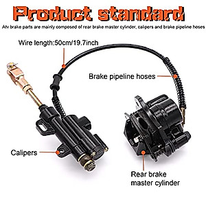Rear Brake Master Cylinder Caliper For 50-125cc Chinese TaoTao Peace Motorsports Quad Coolster 3050HD ATV Four Wheeler
