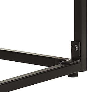 WEMYUFURN Sideboard Black 23.6"x11.8"x47.2" Solid Acacia and Mango Wood, Buffet Cabinet, Storage Sideboard,Coffee Bar Cabinet, Kitchen Buffet Storage Cabinet for Dinning Room, Kitchen and Living Room