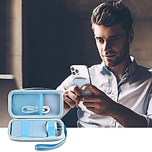 Case Compatible with Anker 622 621 for Magnetic Battery for MagGo 5000mAh Foldable Magnetic Wireless Portable Charger.Power Bank Storage Holder for Anker USB Charger and Battery Bank(Box Only)-Blue